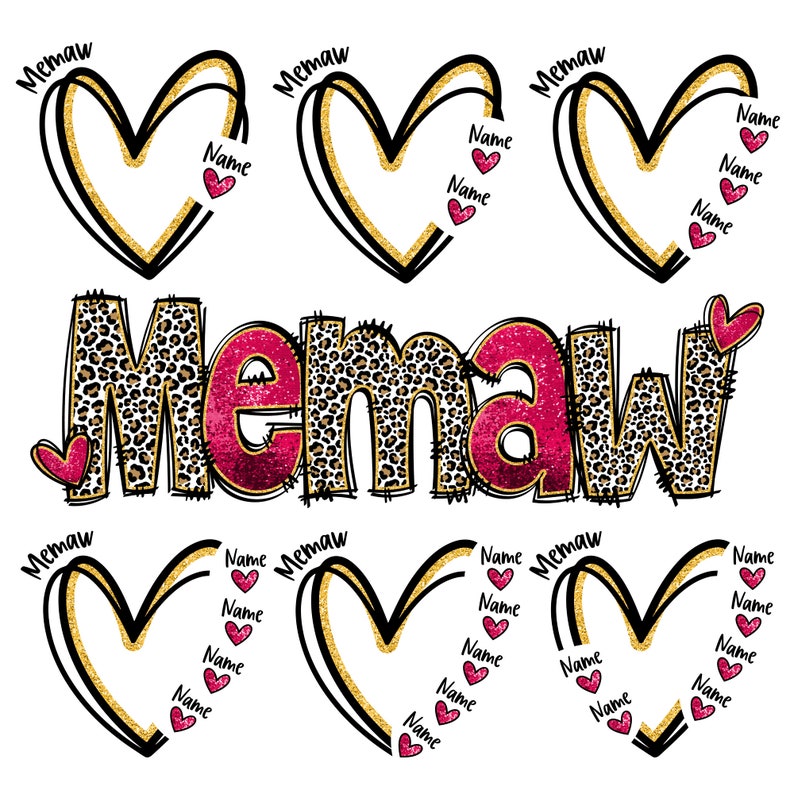 Memaw Png, Valentines Sublimation Design, Valentine’s Day Sublimation ...