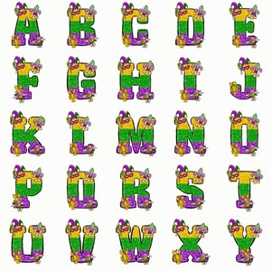 Mardi Gras Doodle Letter, Add Your Own Name, Personalized Custom Name ...