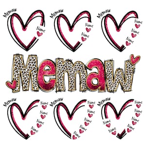 Memaw Png, Valentines Sublimation Design, Valentine’s Day Sublimation ...