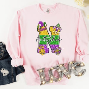 Mardi Gras Doodle Letter, Add Your Own Name, Personalized Custom Name ...