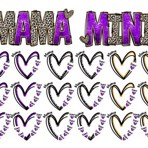 Personalized Kids Names With Hearts PNG Bundle, CANVA TEMPLATE, Heart ...