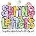 Spring Clipart Spring Sublimation Doodle Letter Bundle PNG, Spring ...