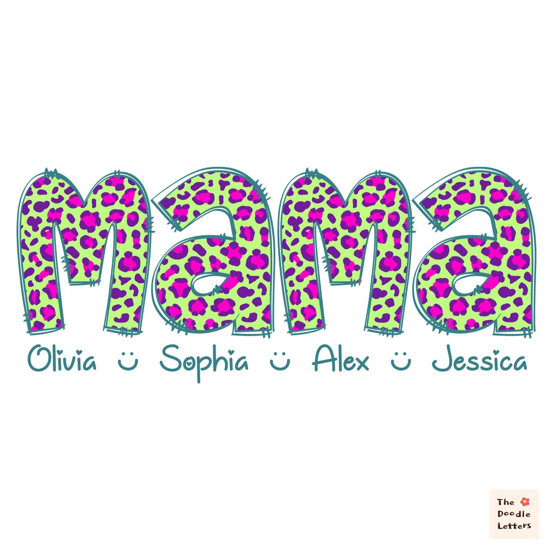 Mama PNG, Custom Name Kids Name Mother's Day Png, Mothers Day Gift Png ...