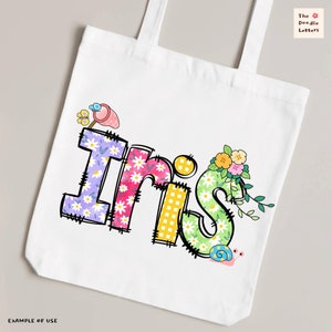 Spring Clipart Spring Sublimation Doodle Letter Bundle PNG, Spring ...