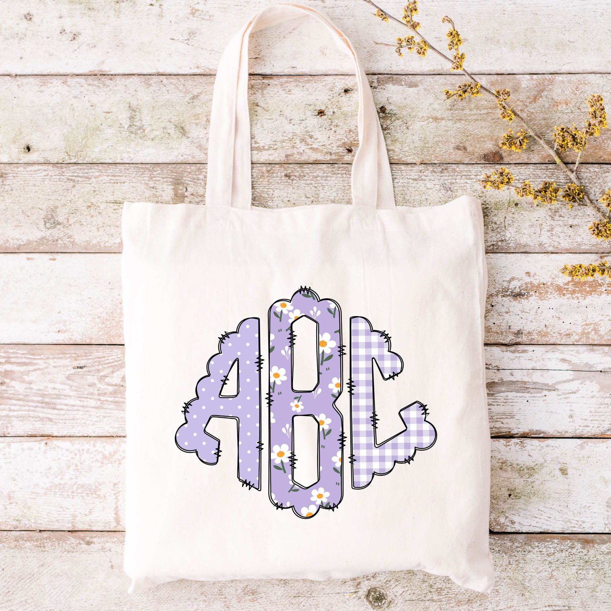 Purple Flower Monogram Letters Sublimation PNG Hand Drawn - Etsy