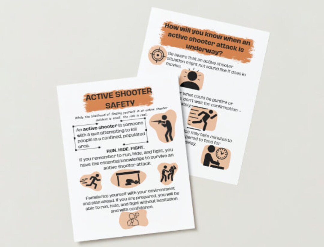 Active Shooter Safety (english) Digital Print - Etsy