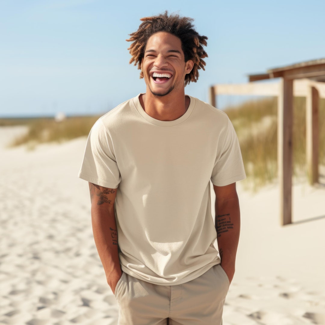 Plain T-shirt, Unisex Heavy Cotton Tee Basic Minimalist Casual Tee ...