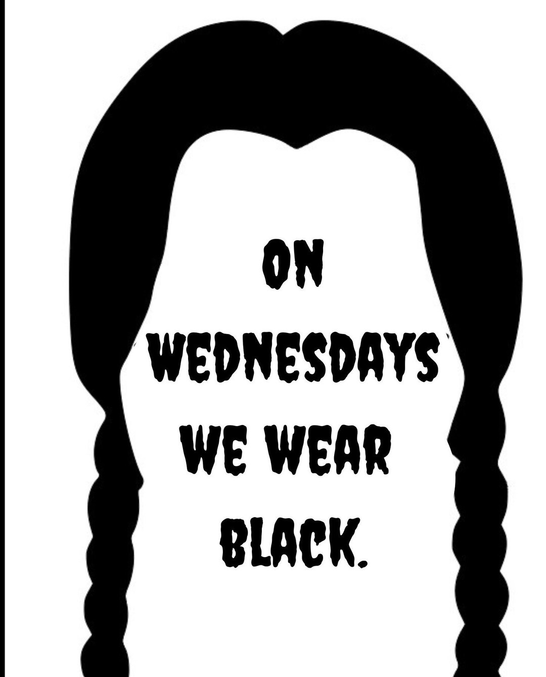 Wednesday Addams - on Wednesdays We Wear Black Png - Etsy