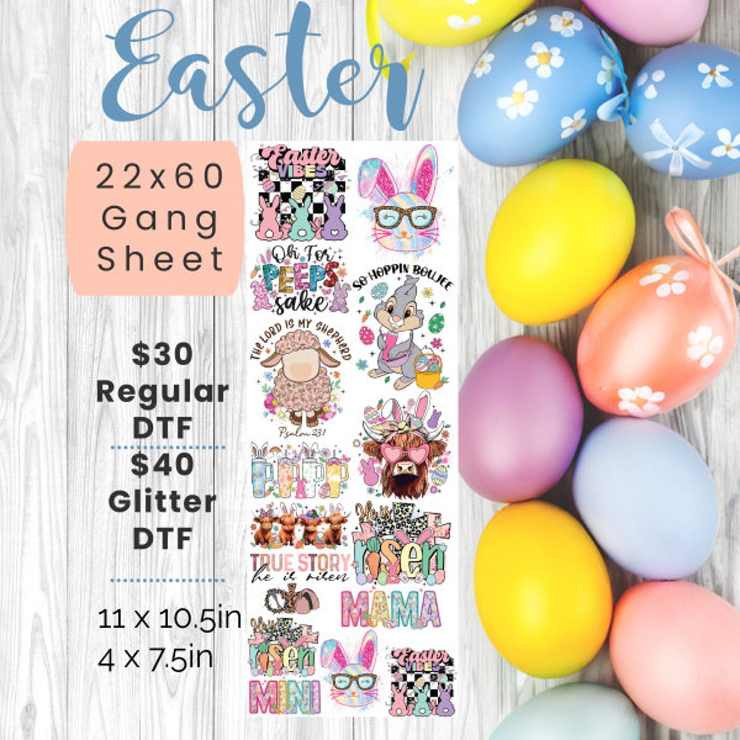 Ready to Press Easter DTF Gang Sheet,easter Dtf,dtf Easter,easter ...