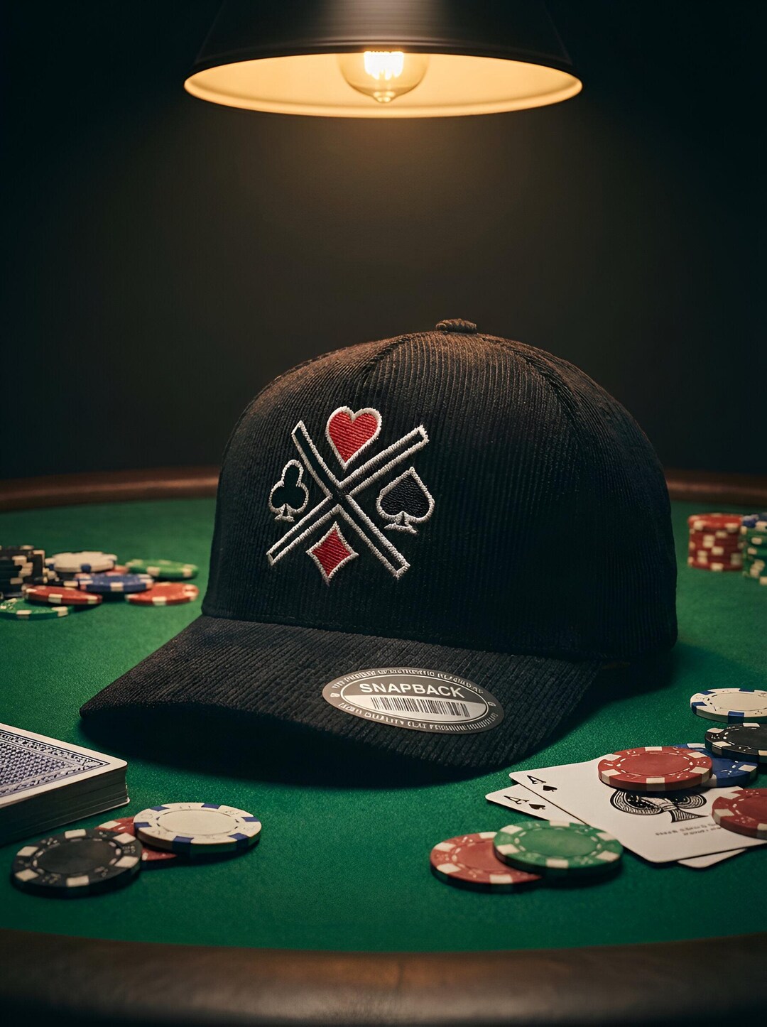 Royal Flush Embroidered Cap, Royal Flush Cap, Royal Flush, Lucky Cap ...