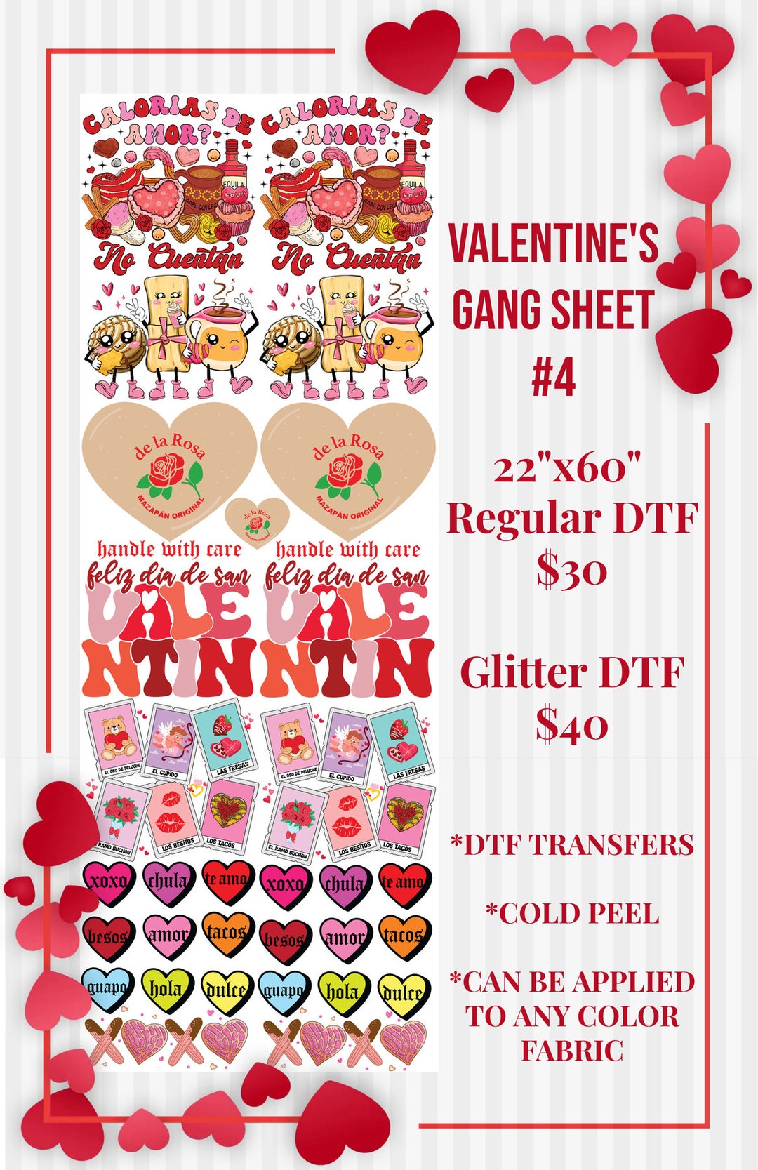 Ready to Press Valentine DTF Transfers,dtf Transfers,ready to Press ...
