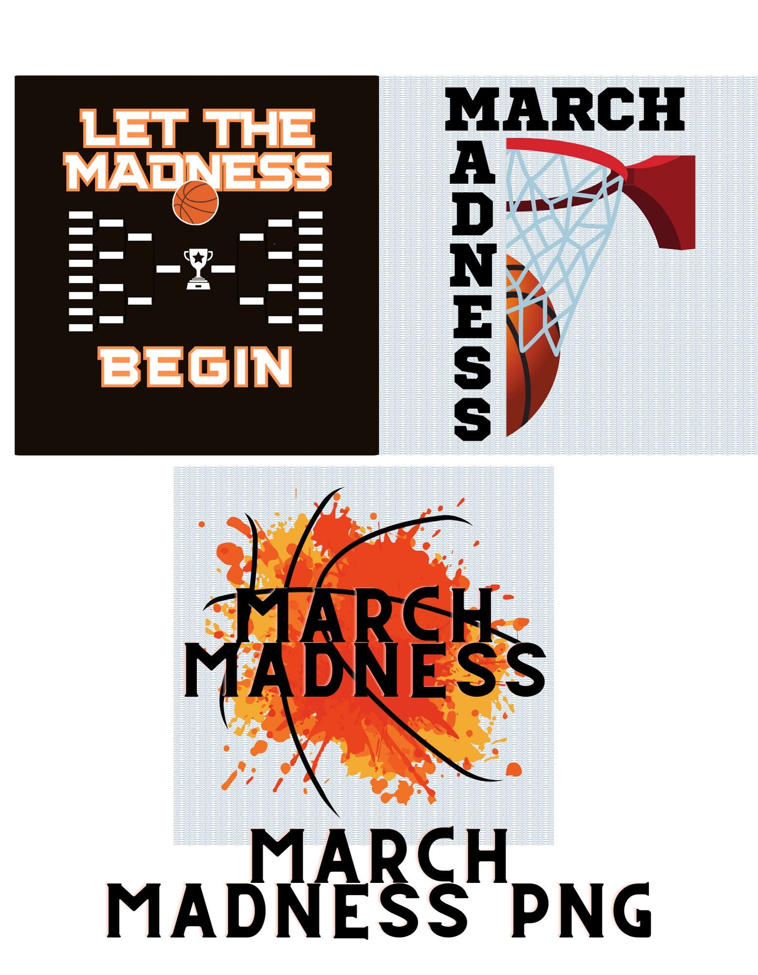 March Madness Digital Design, Transparent PNG, Instant Downloads, - Etsy