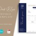 BLUE Editable Invoice Template Printable Invoice Template Canva Invoice ...