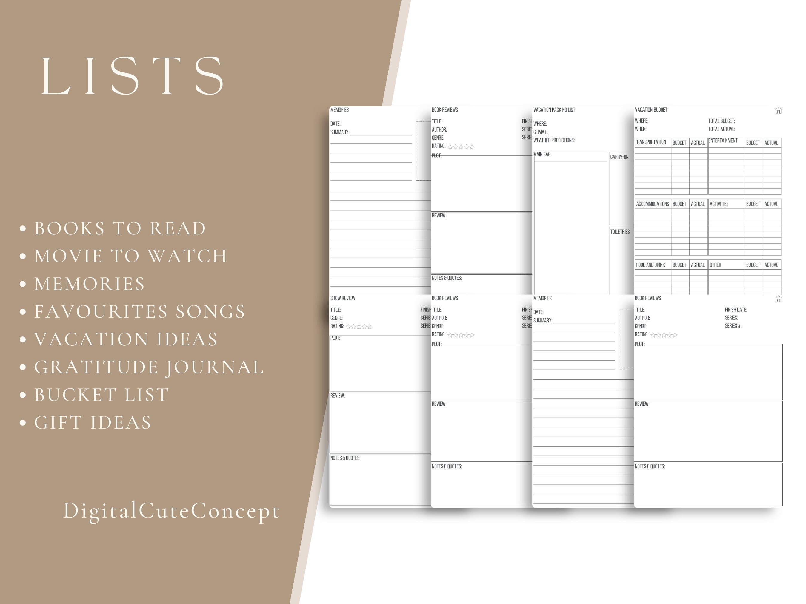 ADHD Digital Planner Printable ADHD Journal, Organizer ADHD Workbook ...