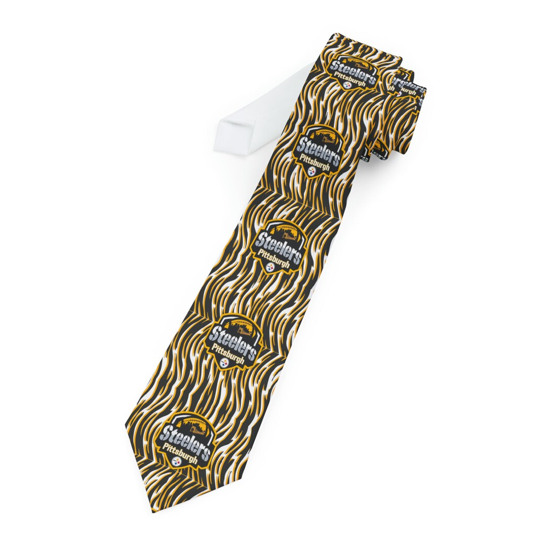 Steelers Inspired Zubaz Tiger Stripe Patterned Necktie - Etsy