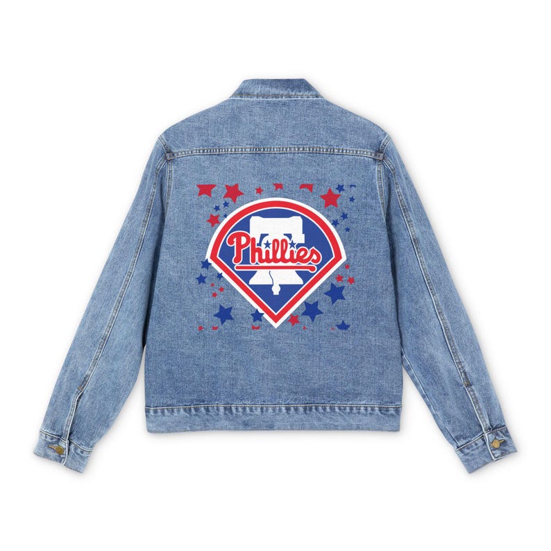 Phillies Baseball Inspired Philadelphia Pennsylvania Men's Denim Jacket ...