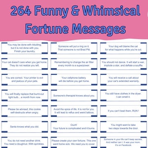 264 Funny Fortune Cookie Messages Digital Download Fun Fortunes and ...