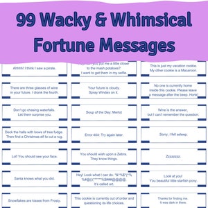 99 Ridiculous Fortune Messages Digital Download Wacky Fortunes ...