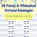 99 Funny Fortune Cookie Messages Digital Download Fun Fortunes and ...