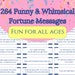 264 Funny Fortune Cookie Messages Digital Download Fun Fortunes and ...