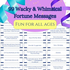 99 Ridiculous Fortune Messages Digital Download Wacky Fortunes ...
