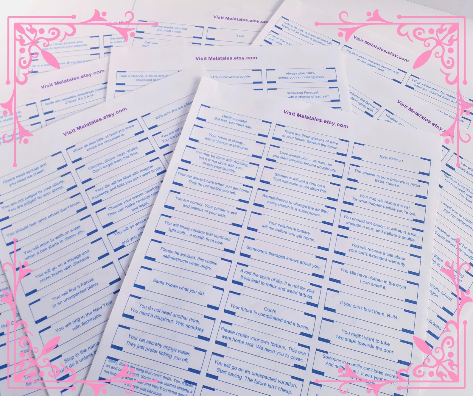 264 Funny Fortune Cookie Messages - Digital Download - Fun Fortunes and ...