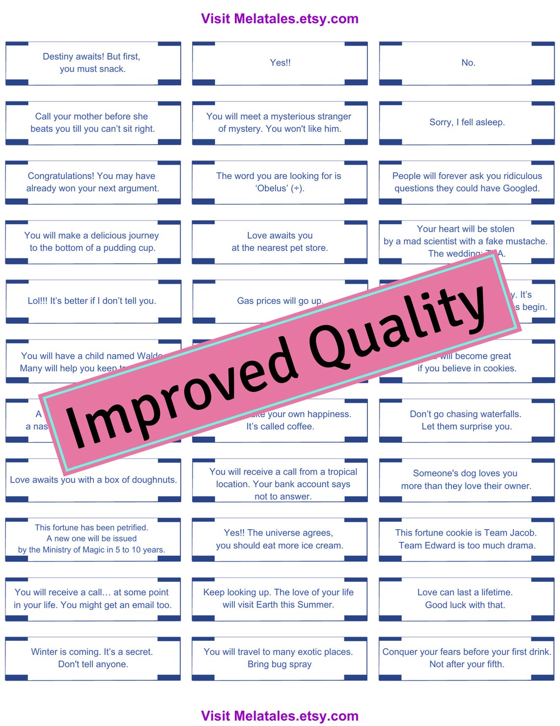 264 Funny Fortune Cookie Messages Digital Download Fun Fortunes and ...