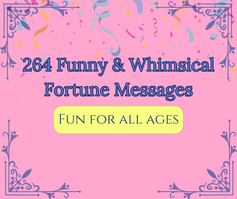 264 Funny Fortune Cookie Messages - Digital Download - Fun Fortunes and ...