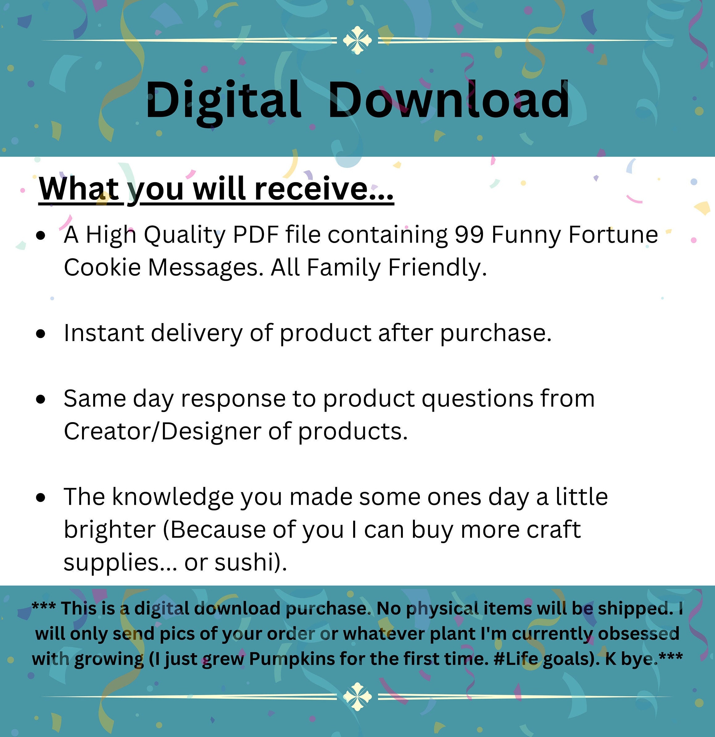 99 Funny Fortune Cookie Messages Digital Download Fun Fortunes and ...