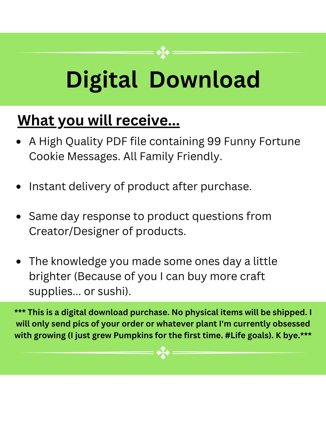 99 Funny Fortune Cookie Messages Digital Download Fun Fortunes and ...