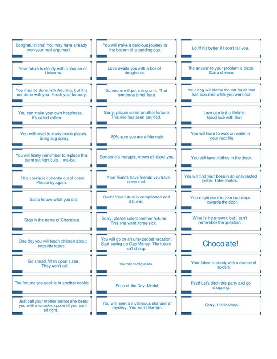 Funny Fortune Cookie Sayings