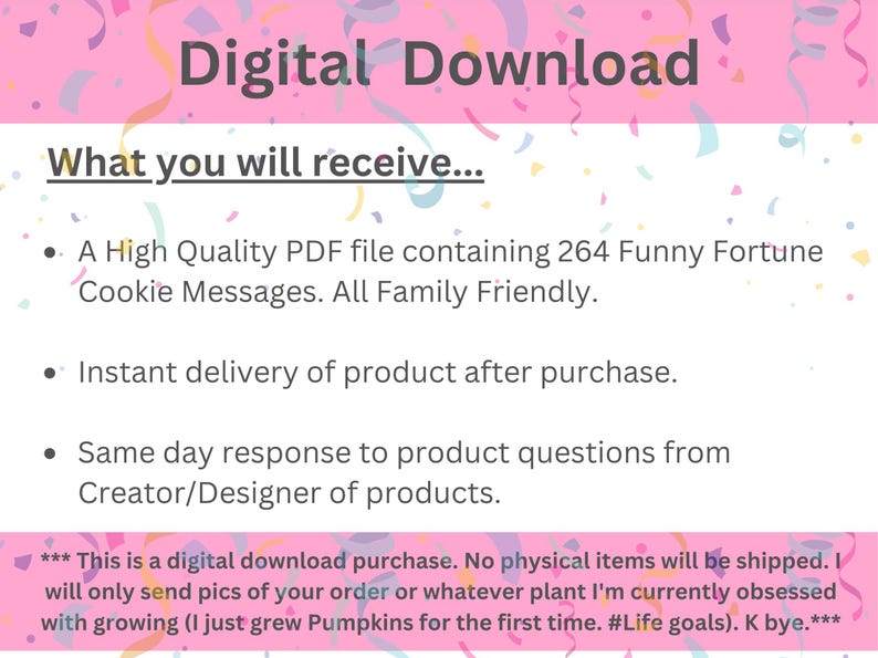 264 Funny Fortune Cookie Messages - Digital Download - Fun Fortunes and ...
