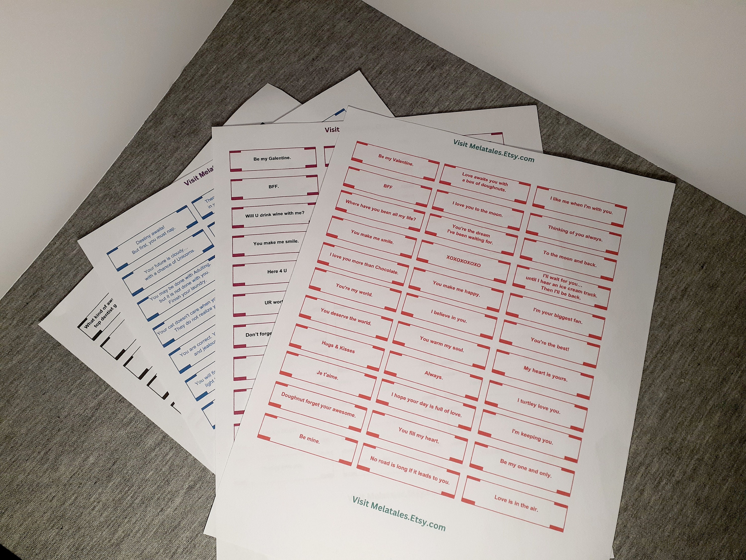 Custom Fortunes - Blue - Digital Download - Personalized - Etsy