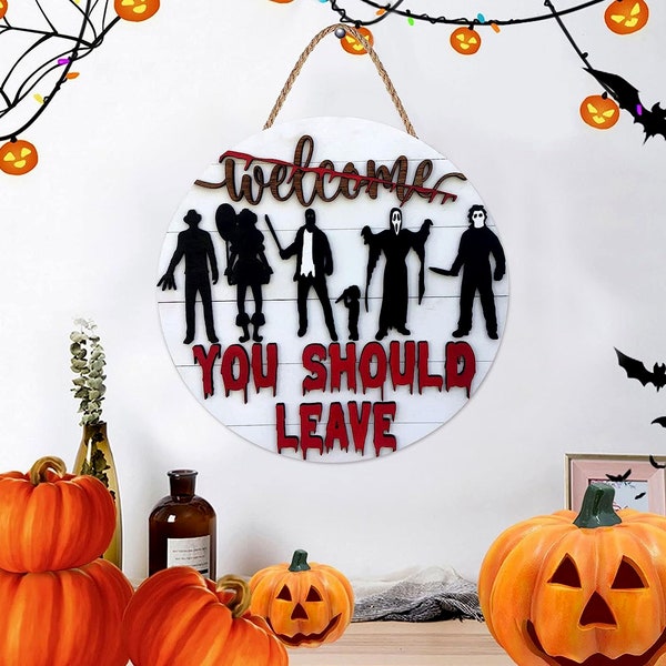 Horror Movie Wreath Sign - Etsy