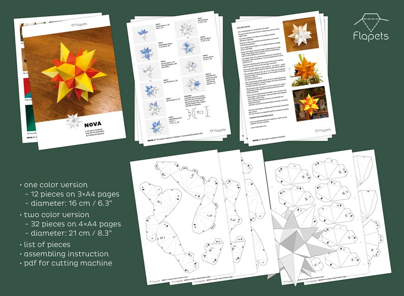 NOVA DIY 3D Paper Sculpture Template - Etsy