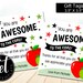 Editable Apple Appreciation Tags You Are Awesome to the Core Fall ...