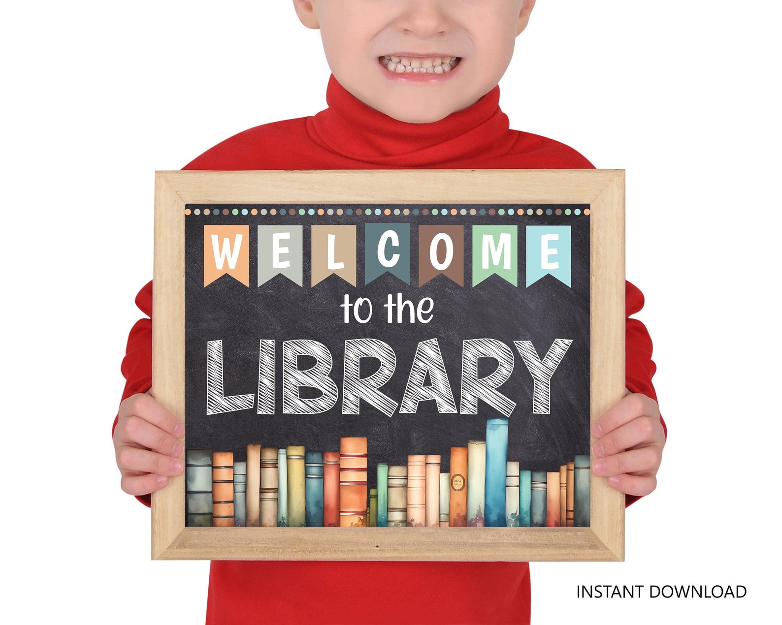 Printable Welcome Library School Sign, Classroom Decor, School Library ...