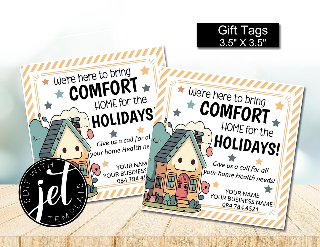 Editable Bring Comfort Home for the Holidays, Home Health Referral Gift ...