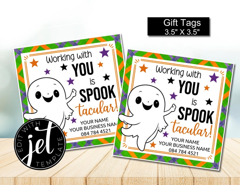 Editable Ghost Tags, Printable, Halloween Gift Tag, Printable Candy ...
