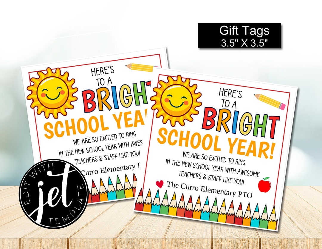 EDITABLE Bright School Year First Day of School Back to School Teacher ...