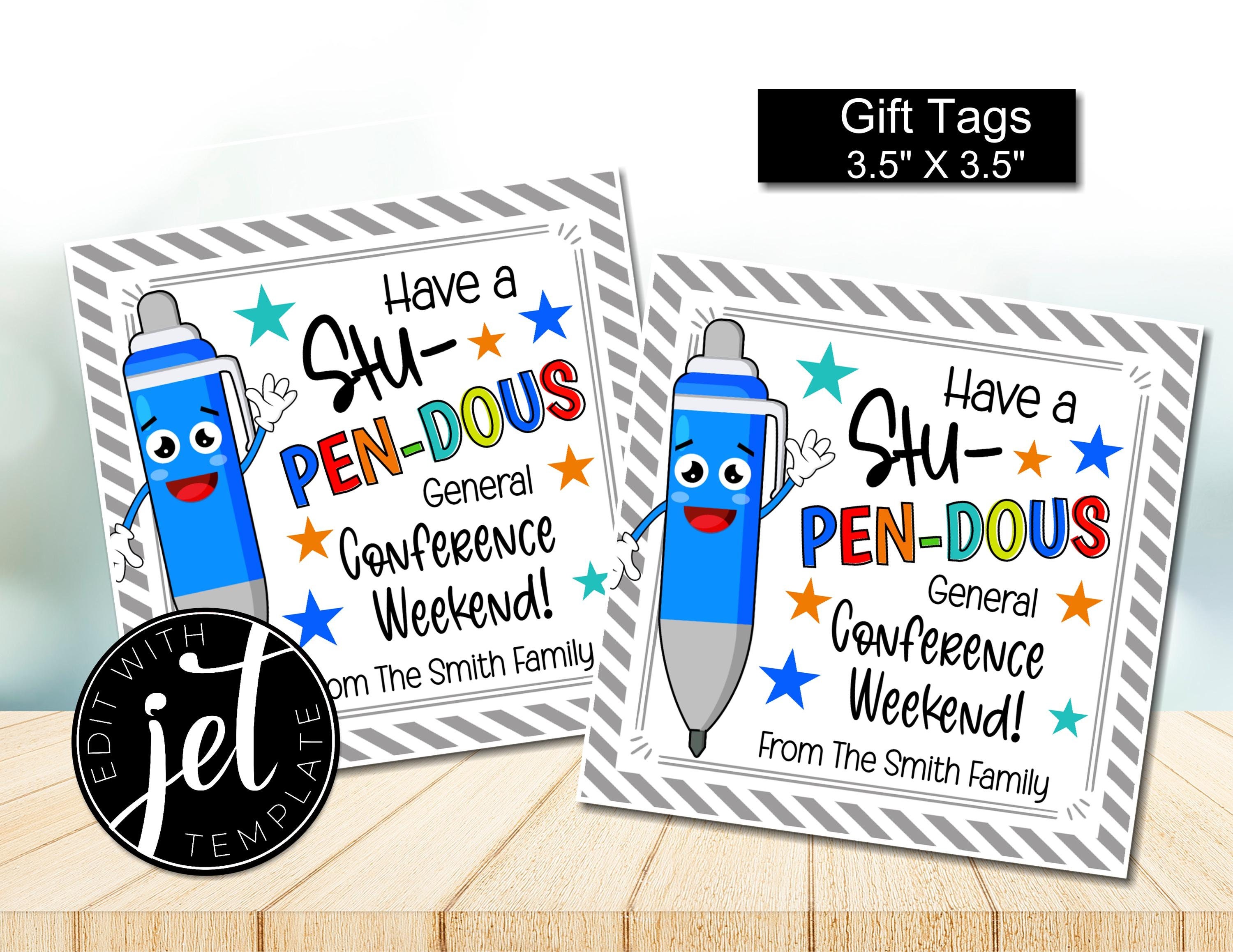 Editable LDS General Conference Treat Tag, Primary General Conference ...