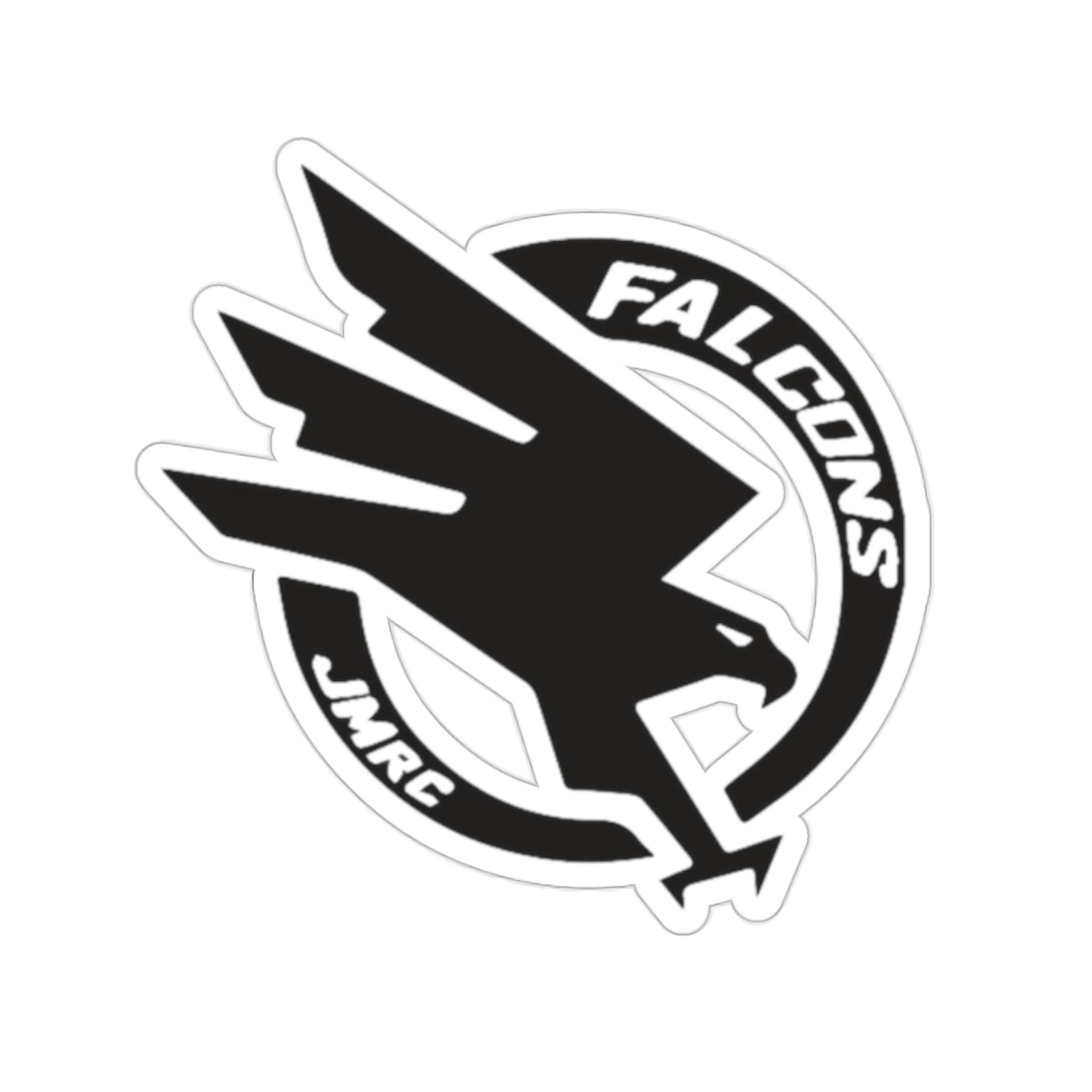 STICKERS Falcon Team JMRC, Kiss-cut Stickers, Various Sizes, Black Logo, White or Transparent ...