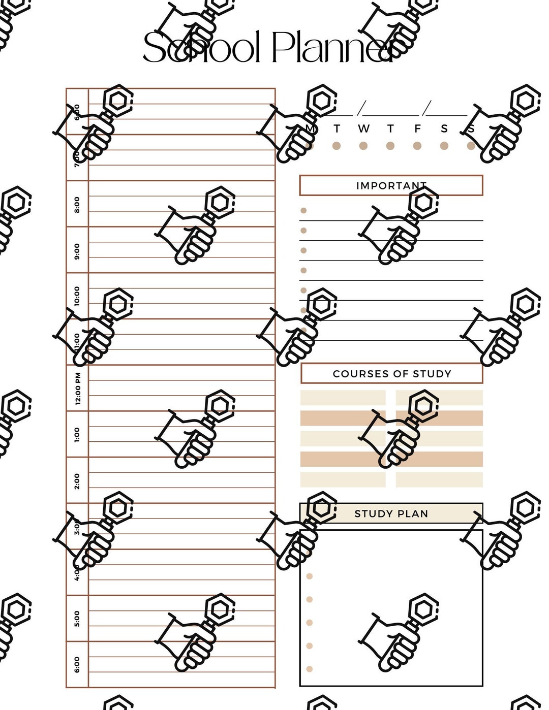 School Planner Digital Download - Etsy