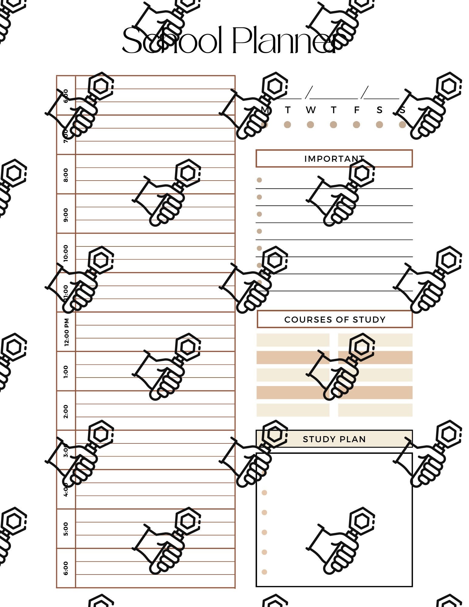School Planner Digital Download - Etsy