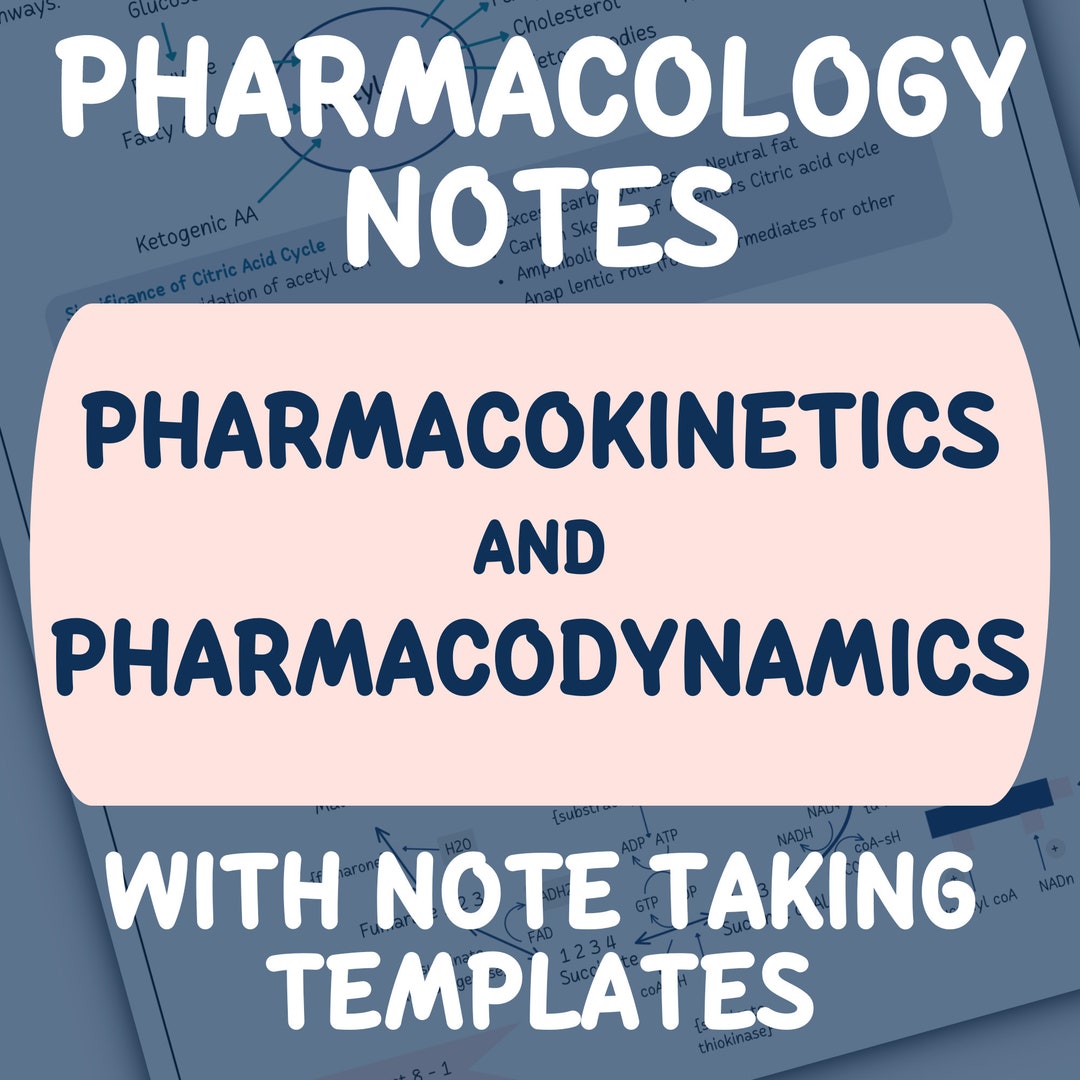 Pharmacology Notes Summary Flashcards Note-taking Template ...