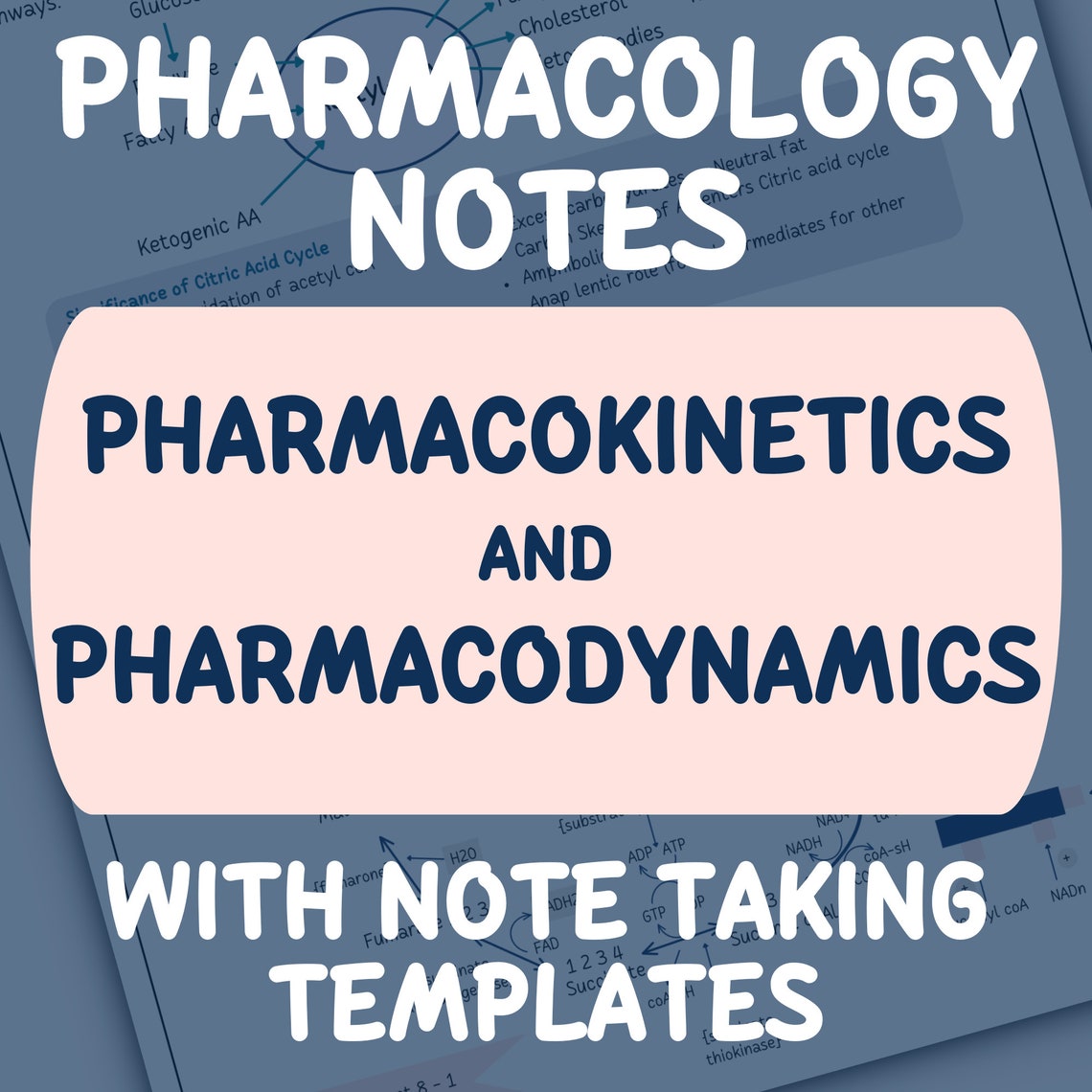 Pharmacology Notes Summary Flashcards Note-taking Template ...