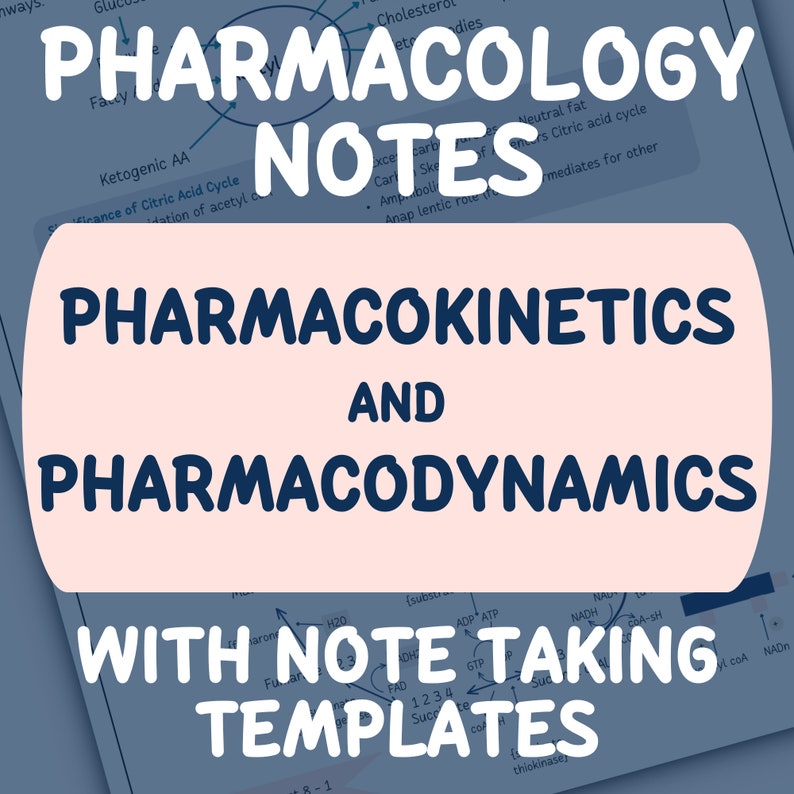 Pharmacology Notes Summary Flashcards Note-taking Template ...
