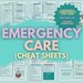 Emergency Care Cheat Sheet Nursing Study Sheets Med School Learning ...