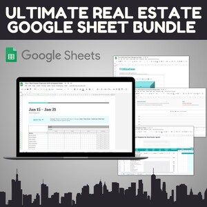 Ultimate Real Estate Google Sheet Editable Spreadsheet Excel Realtor ...
