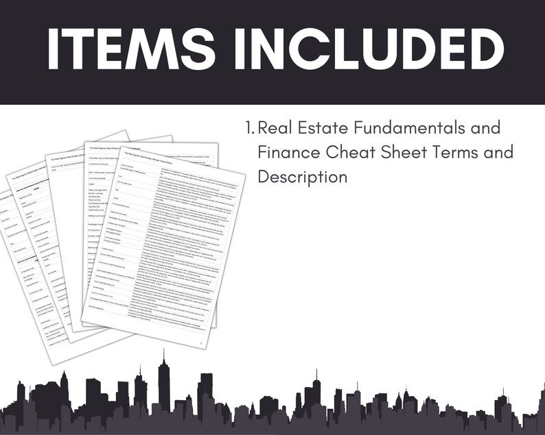 Real Estate Fundamentals and Finance Cheat Sheet 5 Pages RE Exam ...